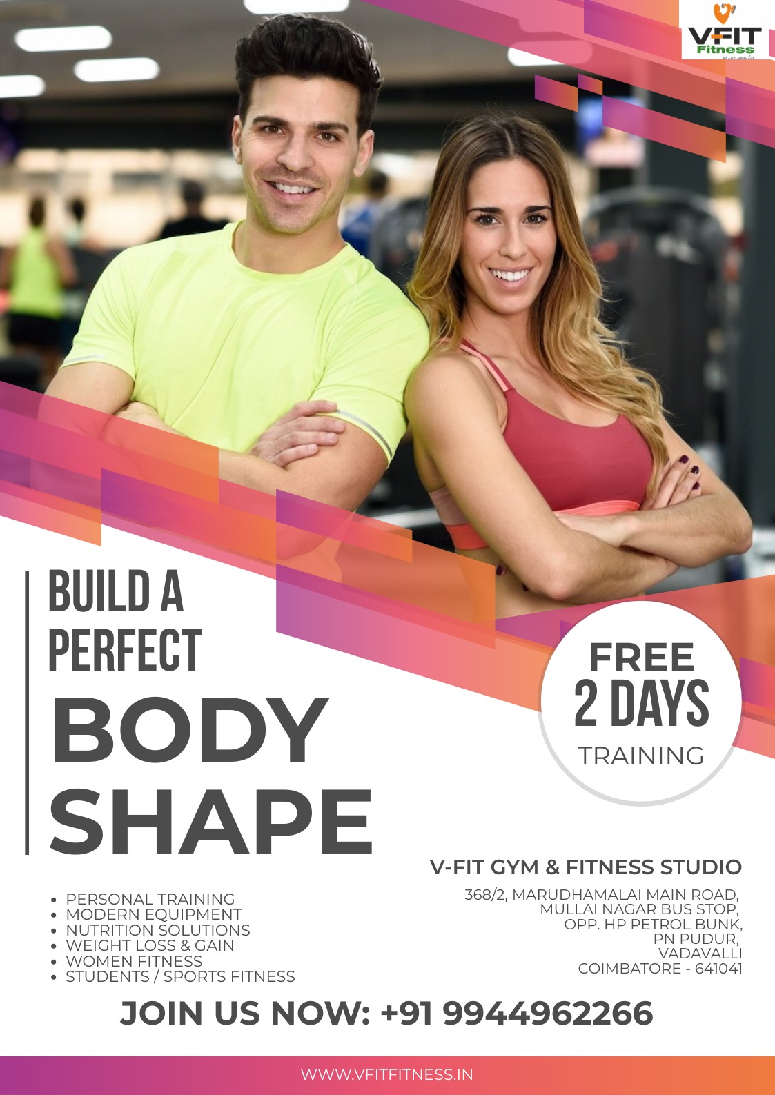 Coimbatore - VFIT FITNESS - GYM & ONLINE TRAINING